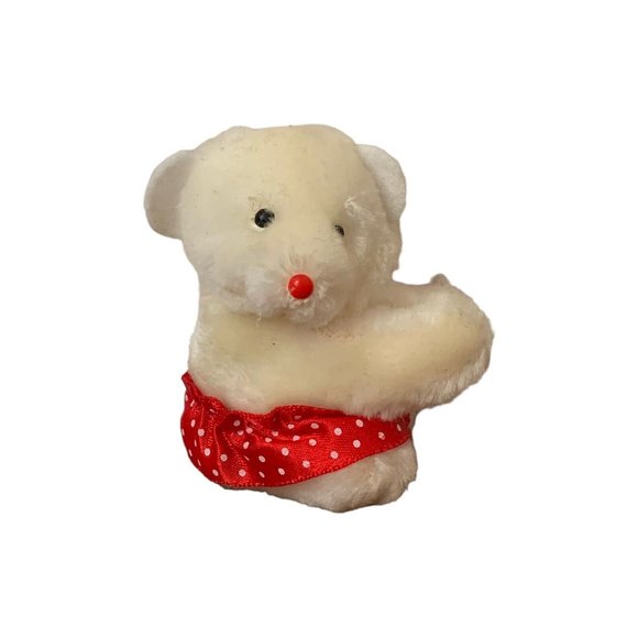 Unbranded | Toys | Vintage 97s80s Pencil Hugger Plush White Bear Mini ...